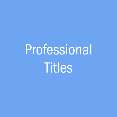 Professional Titles – Wessex Learning